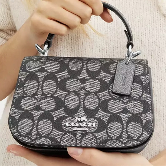 Coach | Bags | Coach Lysa Top Handle Crossbody Bag In Signature Canvas ...